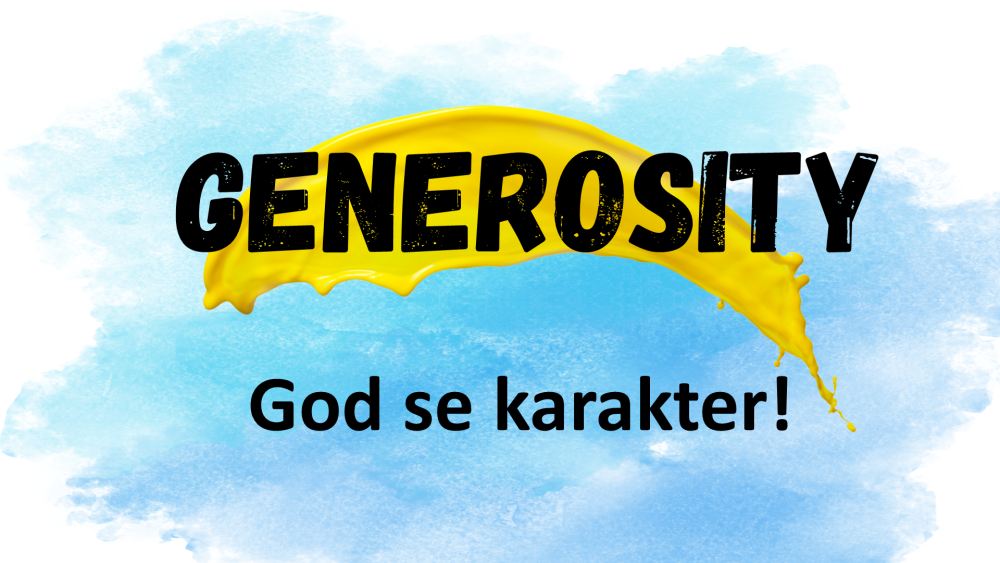 Boodskap: "Generosity | Deel 2" from Henning Kriel - Doxa Deo | Roodevallei (Pretoria)